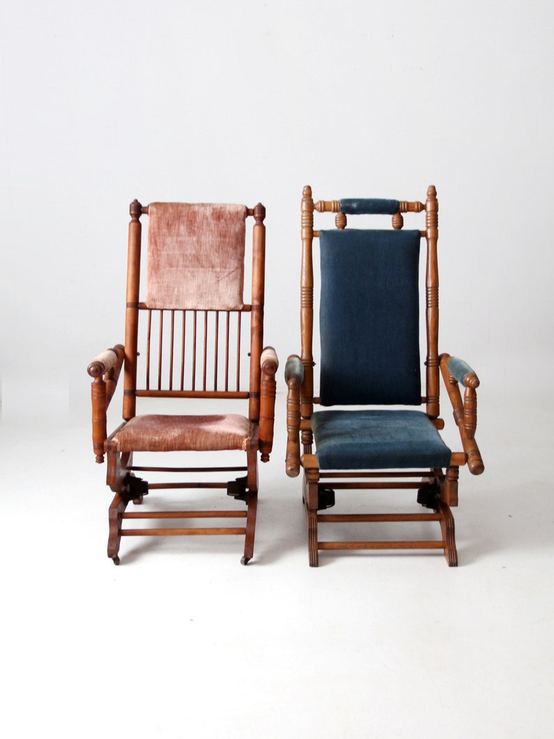 Victorian Platform Rocking Chair Pair - Etsy