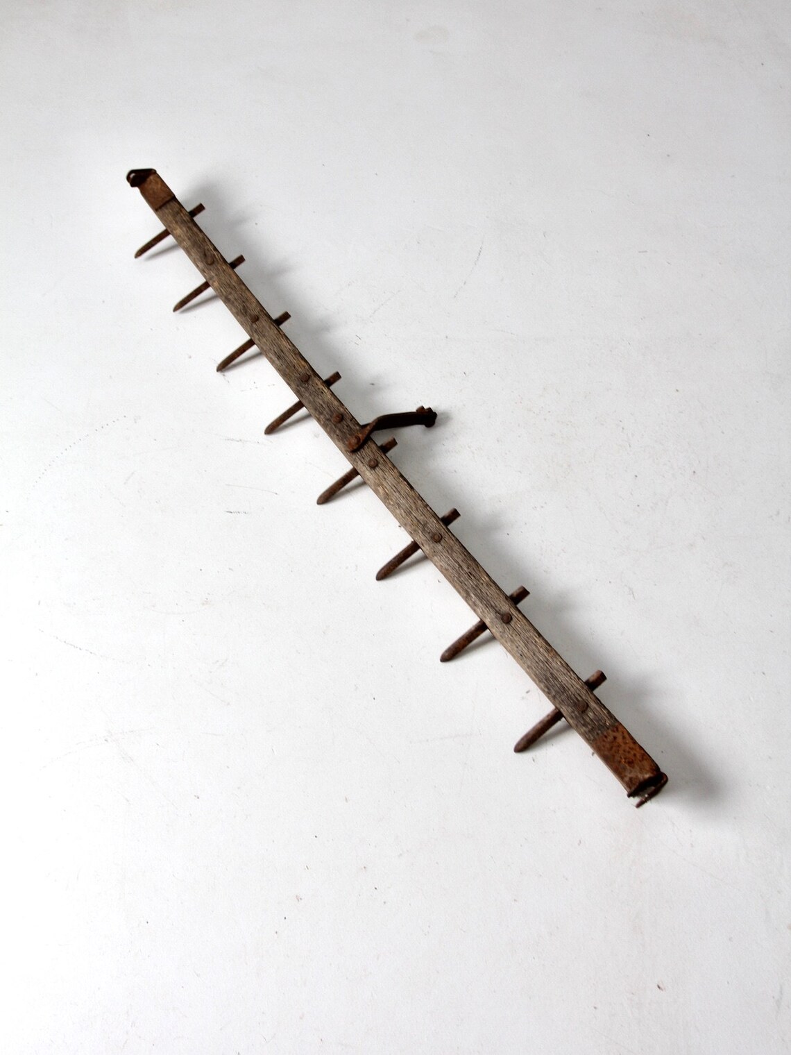 Antique spike tooth harrow primitive farm tool | Etsy