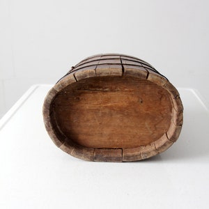 Antique Primitive Wood Stave Cask Pail - Etsy