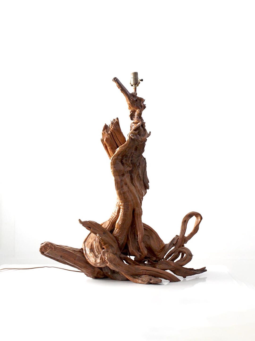 Large Mid-century Driftwood Table Lamp - Etsy