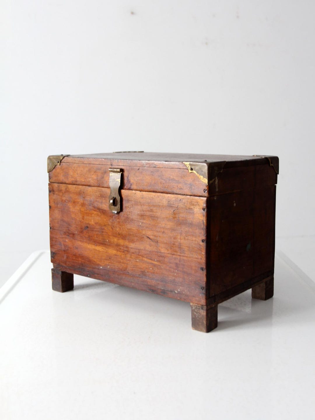 Antique Wooden Storage Box - Etsy
