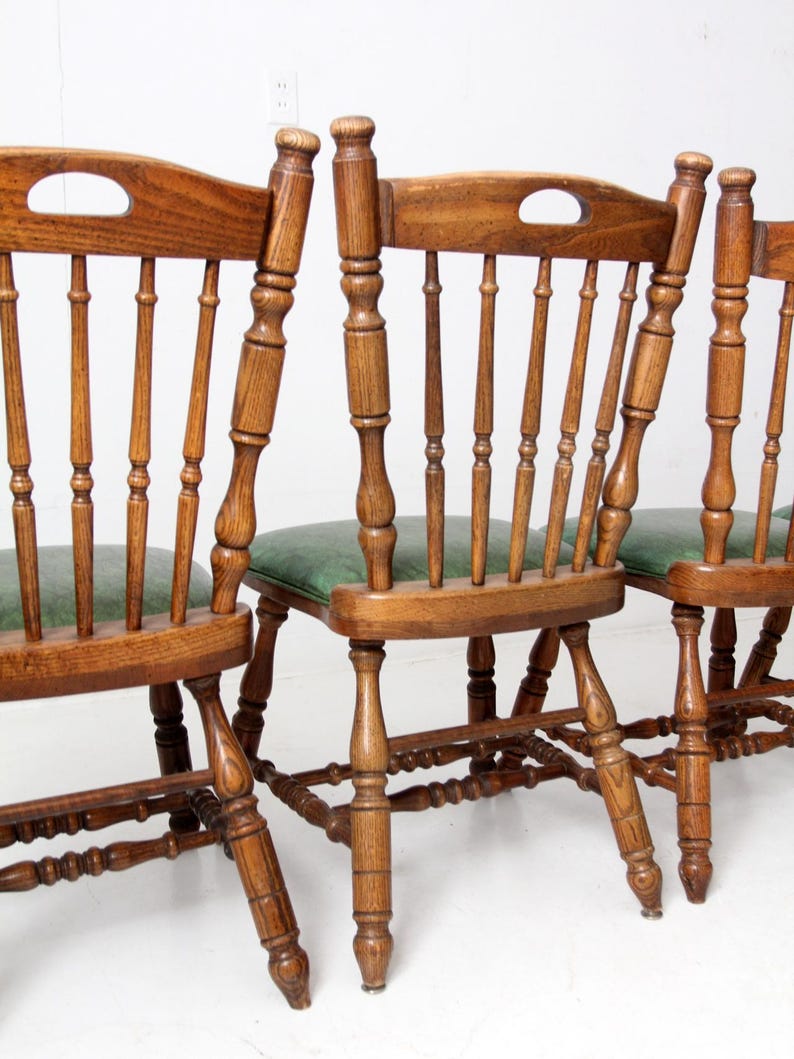 Vintage Virginia House Oak Dining Table and Chair Set - Etsy