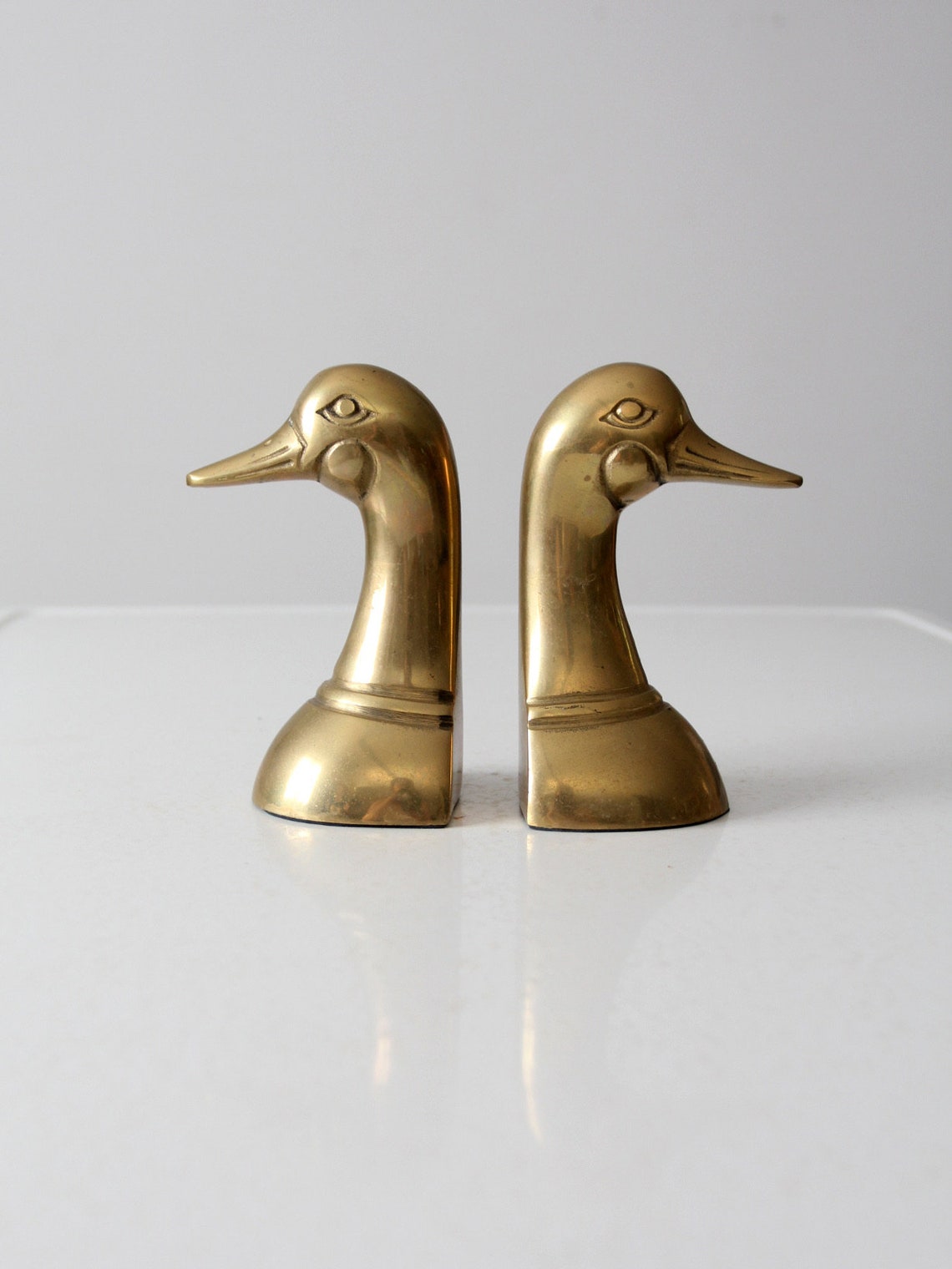 Mid-century Brass Duck Bookends Brass Bird Book Ends - Etsy