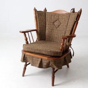 Mid-century Maple Wing Back Spring Rocking Chair - Etsy