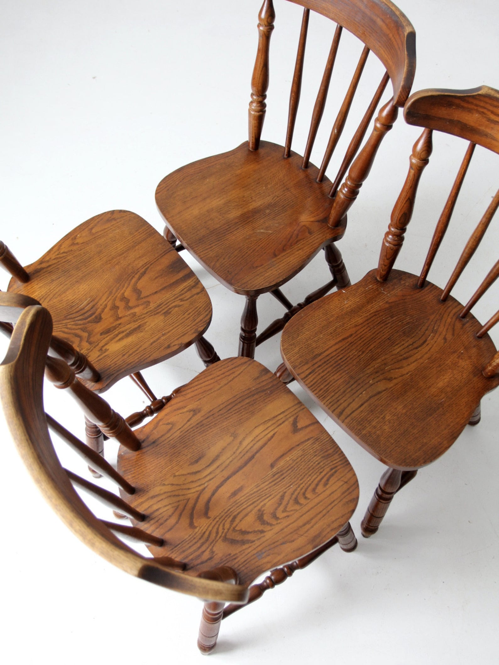 Vintage Virginia House Oak Dining Chair Set of 4 - Etsy