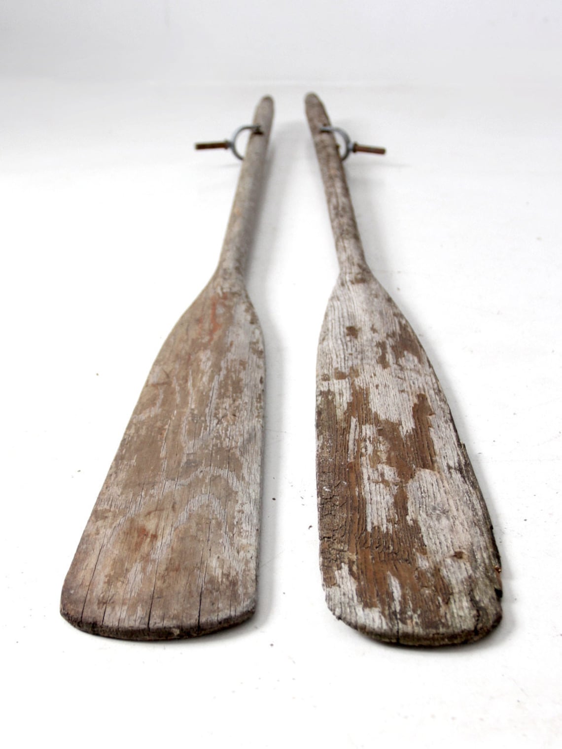 Antique Distressed Wooden Oars Pair - Etsy