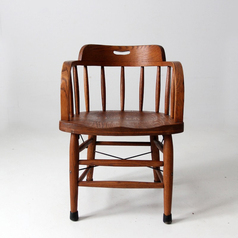 Oak Captains Chair - Etsy