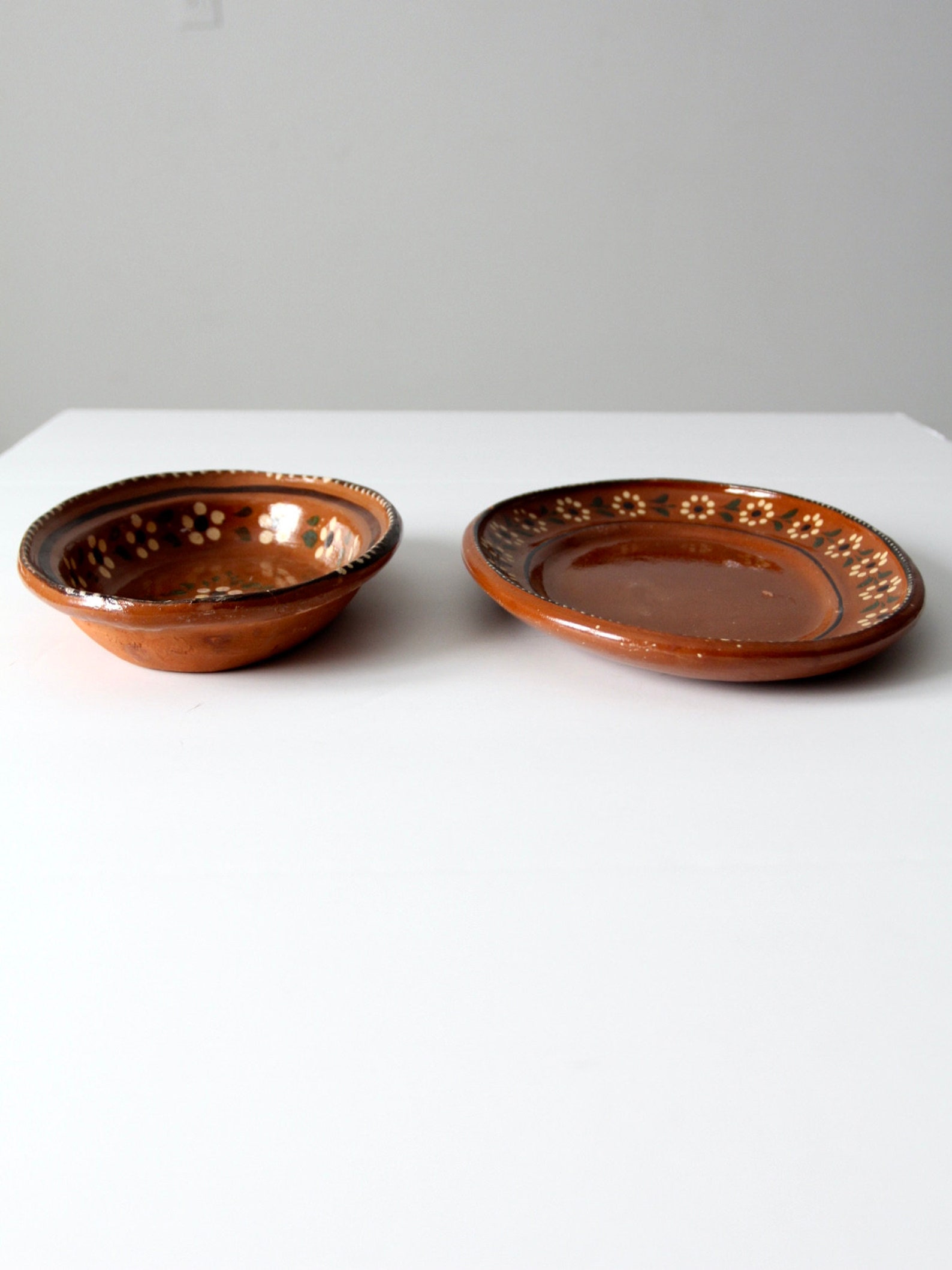 Vintage Mexican Pottery Serving Dishes Set of 2 - Etsy