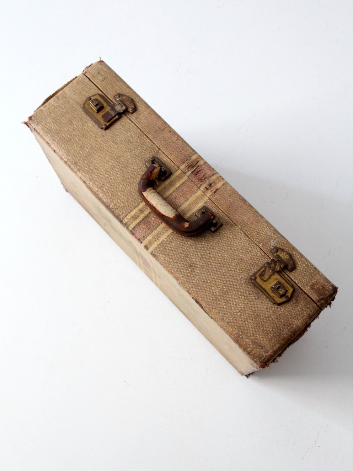 Vintage Striped Suitcase Vintage Hard Case Luggage - Etsy