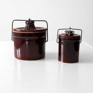 Vintage Stoneware Bail Lock Jar Set/2, Preserve Jar, Canning Jar - Etsy