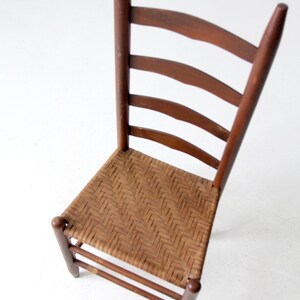 Vintage Woven Seat Ladder Back Chair - Etsy