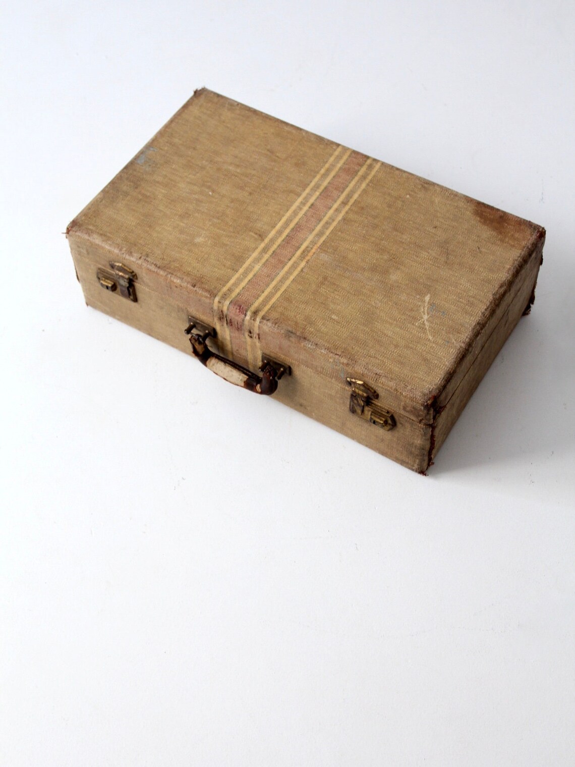 Vintage Striped Suitcase Vintage Hard Case Luggage | Etsy