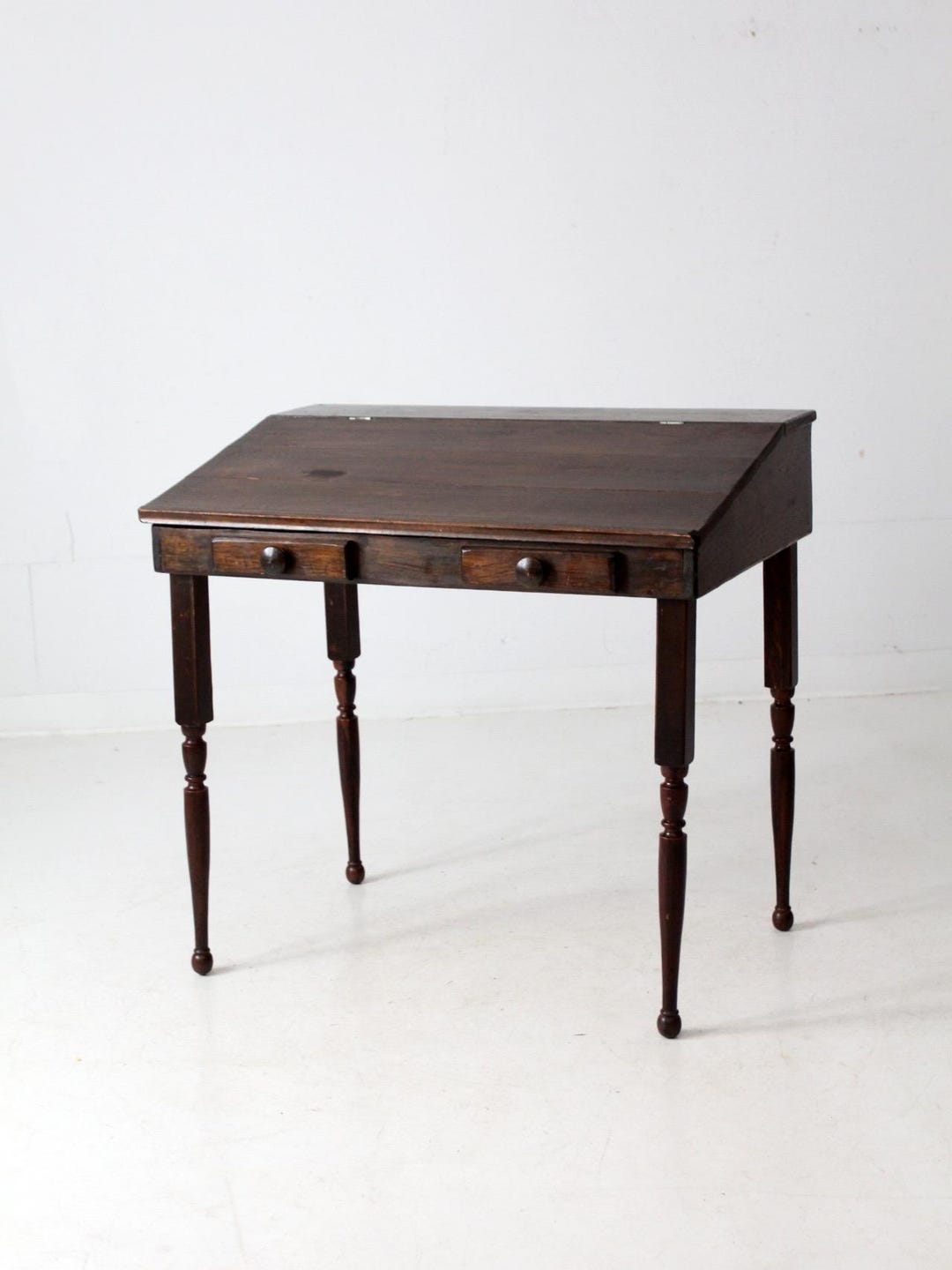 Vintage Slant Top Wood Desk - Etsy