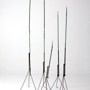 Antique American Lightning Rods, 5 Pc Collection Copper Verdigris ...