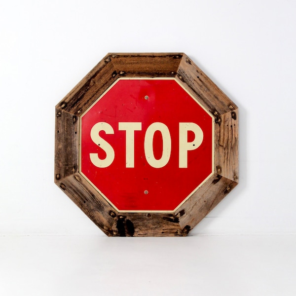 Vintage Stop Sign - Etsy