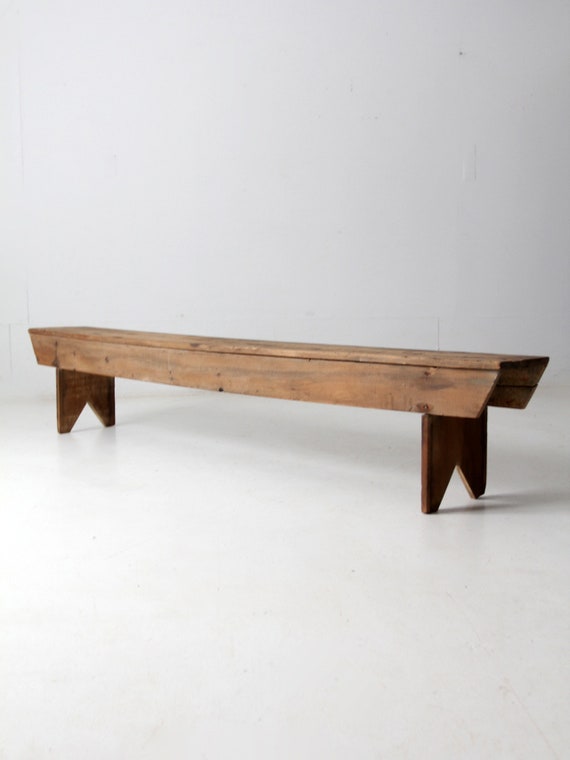 Antique wood bench store