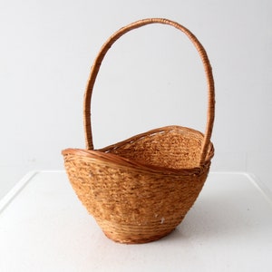 Vintage Wicker Basket - Etsy