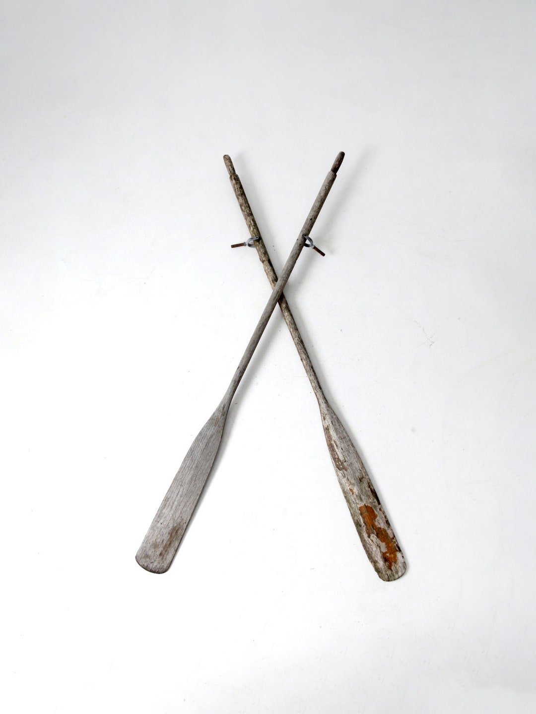 Antique Distressed Wooden Oars Pair - Etsy