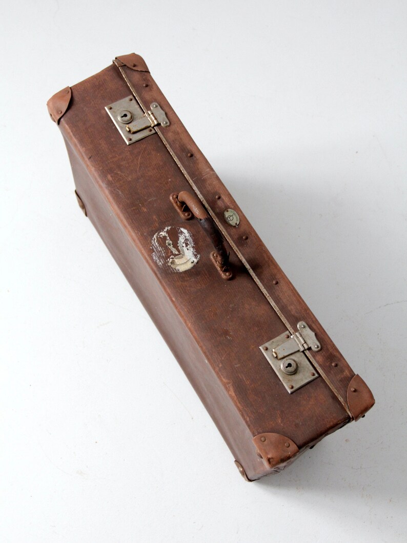Vintage Echt Vulkanfiber Suitcase German Luggage - Etsy