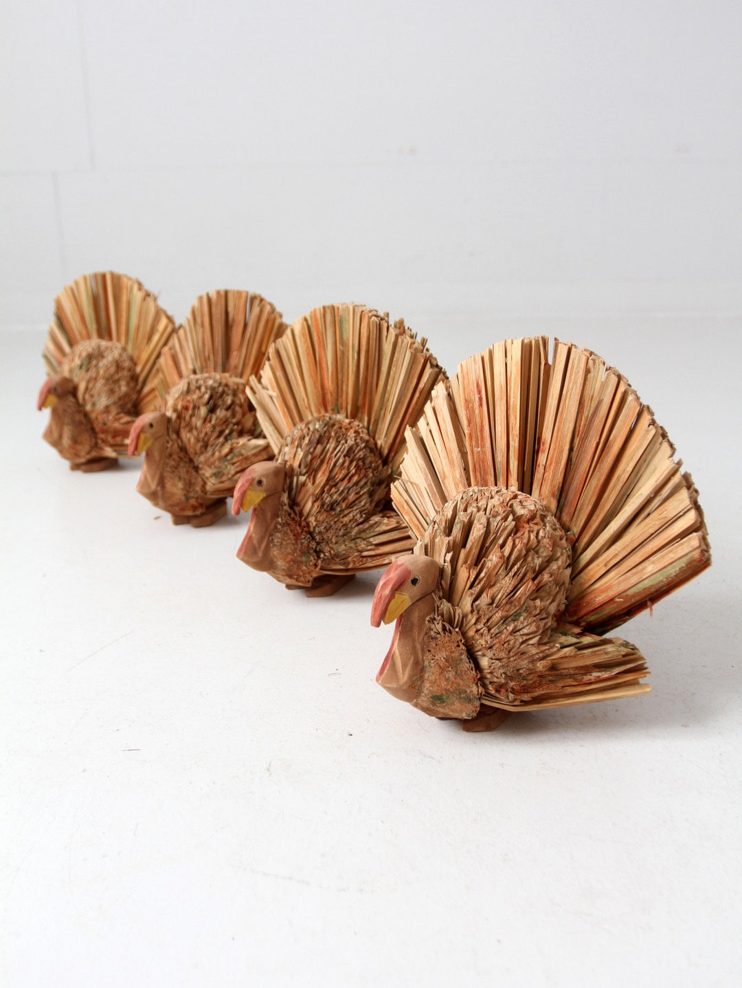 Vintage Woven Decorative Turkeys Set of 4 - Etsy