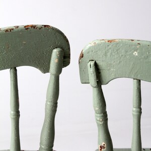 Antique Fiddle Back Chairs, Painted Wooden Chairs Pair - Etsy