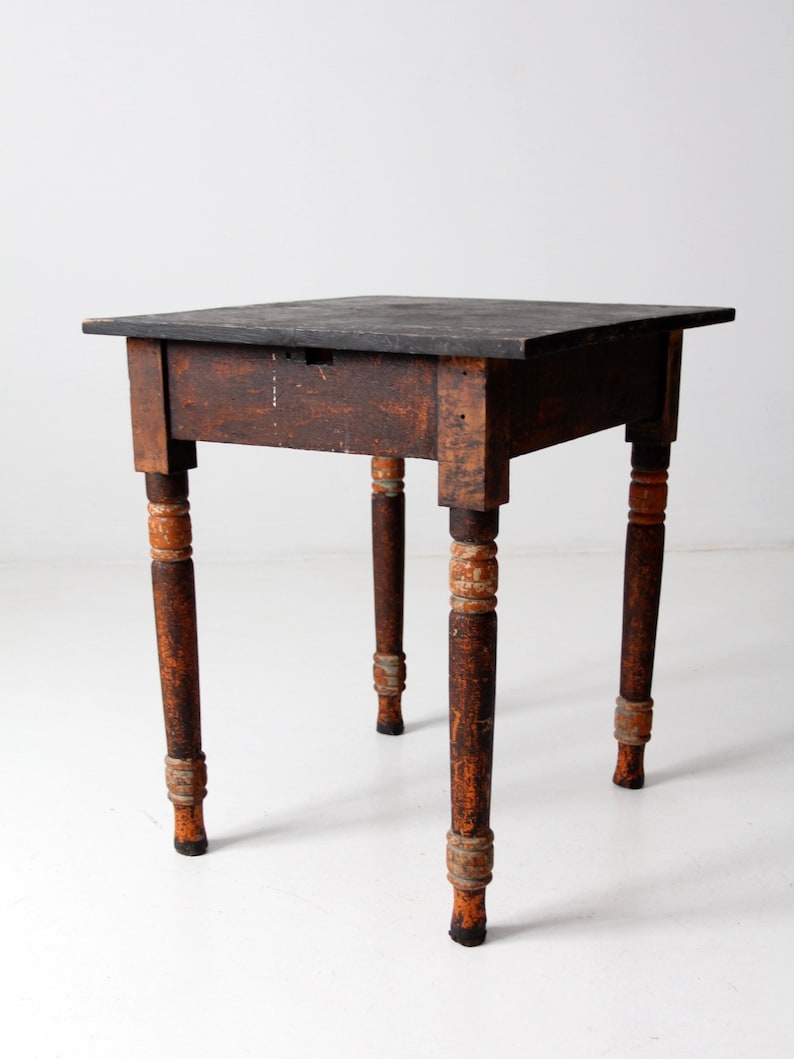 Antique Primitive End Table With Drawer | Etsy