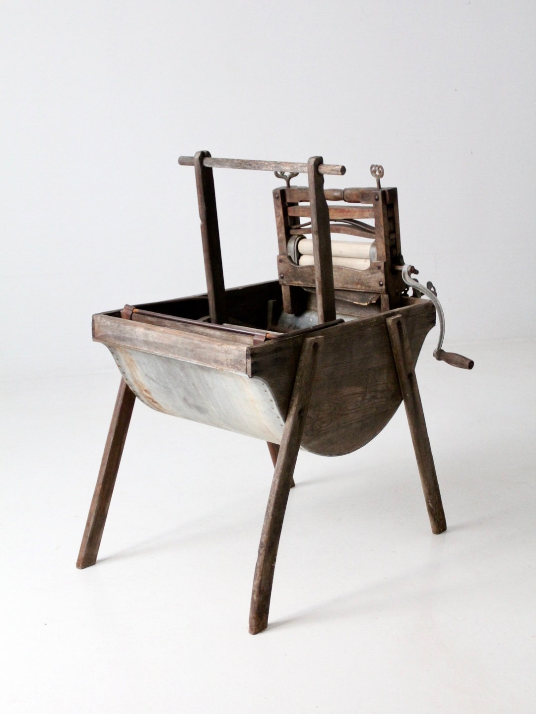 Antique Washing Machine, Hand Crank Wringer and Tub - Etsy