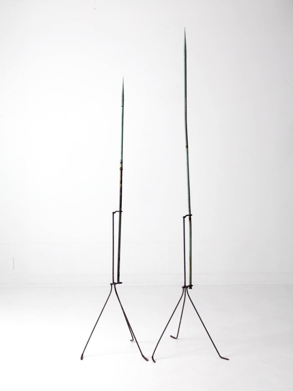 Antique American Lightning Rods Pair Copper Verdigris - Etsy