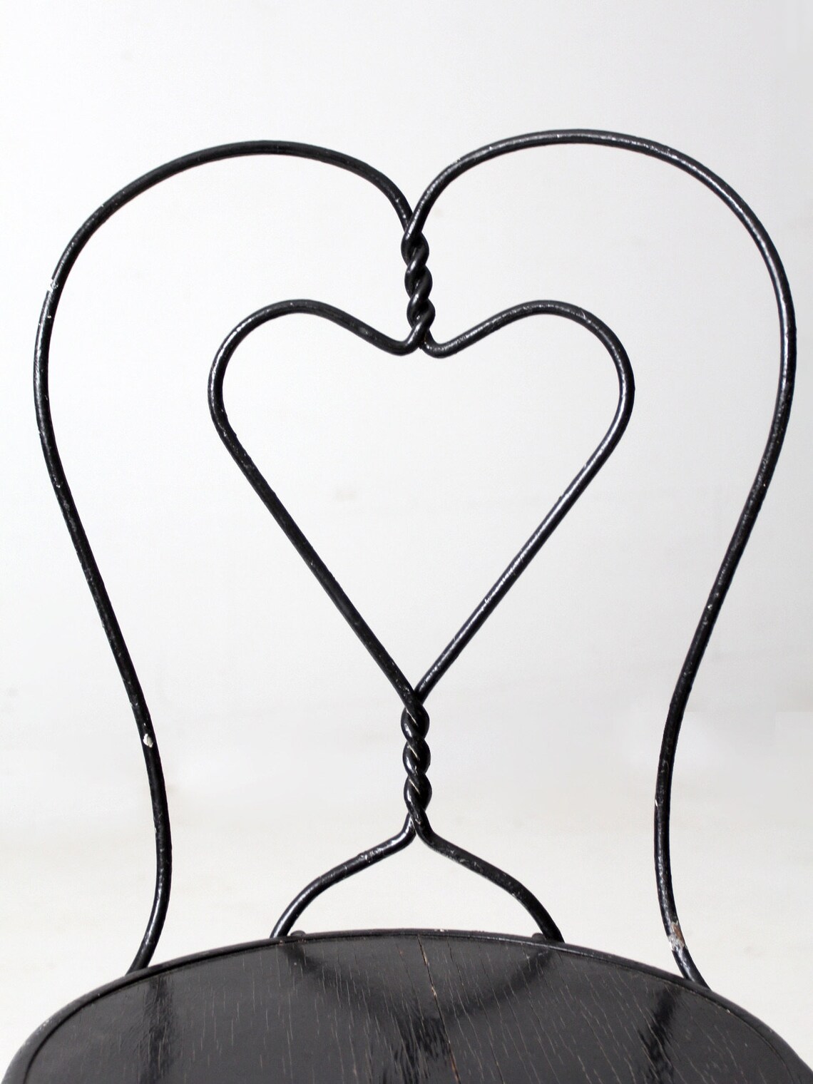 Pair Vintage Ice Cream Parlor Chairs, Black Iron Cafe Bistro Chairs - Etsy