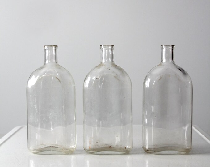 Vintage Pyrex Apothecary Bottle Collection, 3 Large Bottles - Etsy