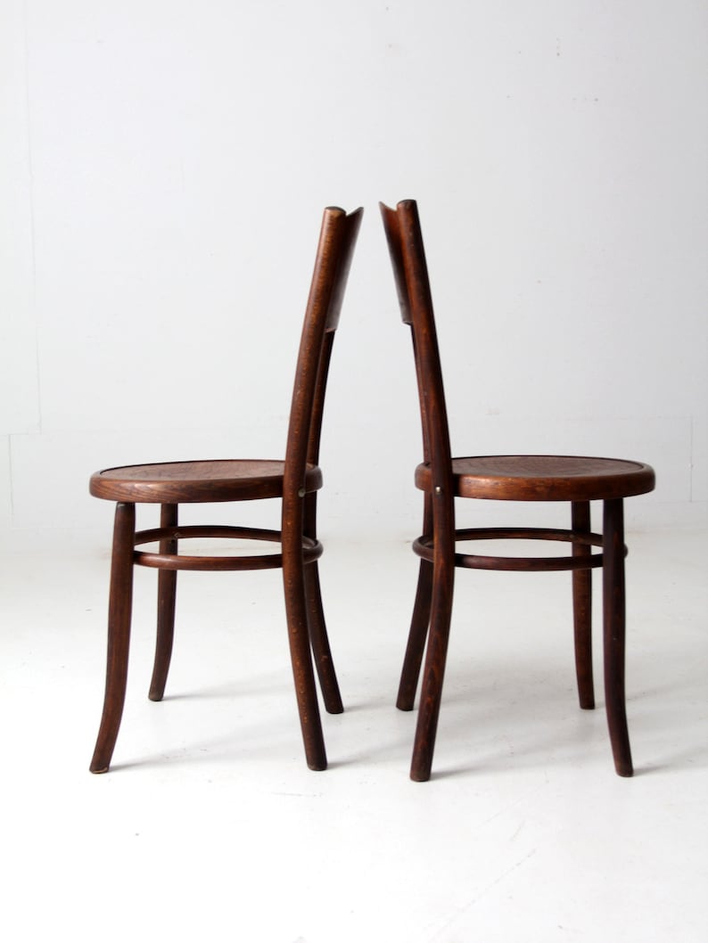 Fischel Bentwood Bistro Chair Pair Circa 1920s - Etsy
