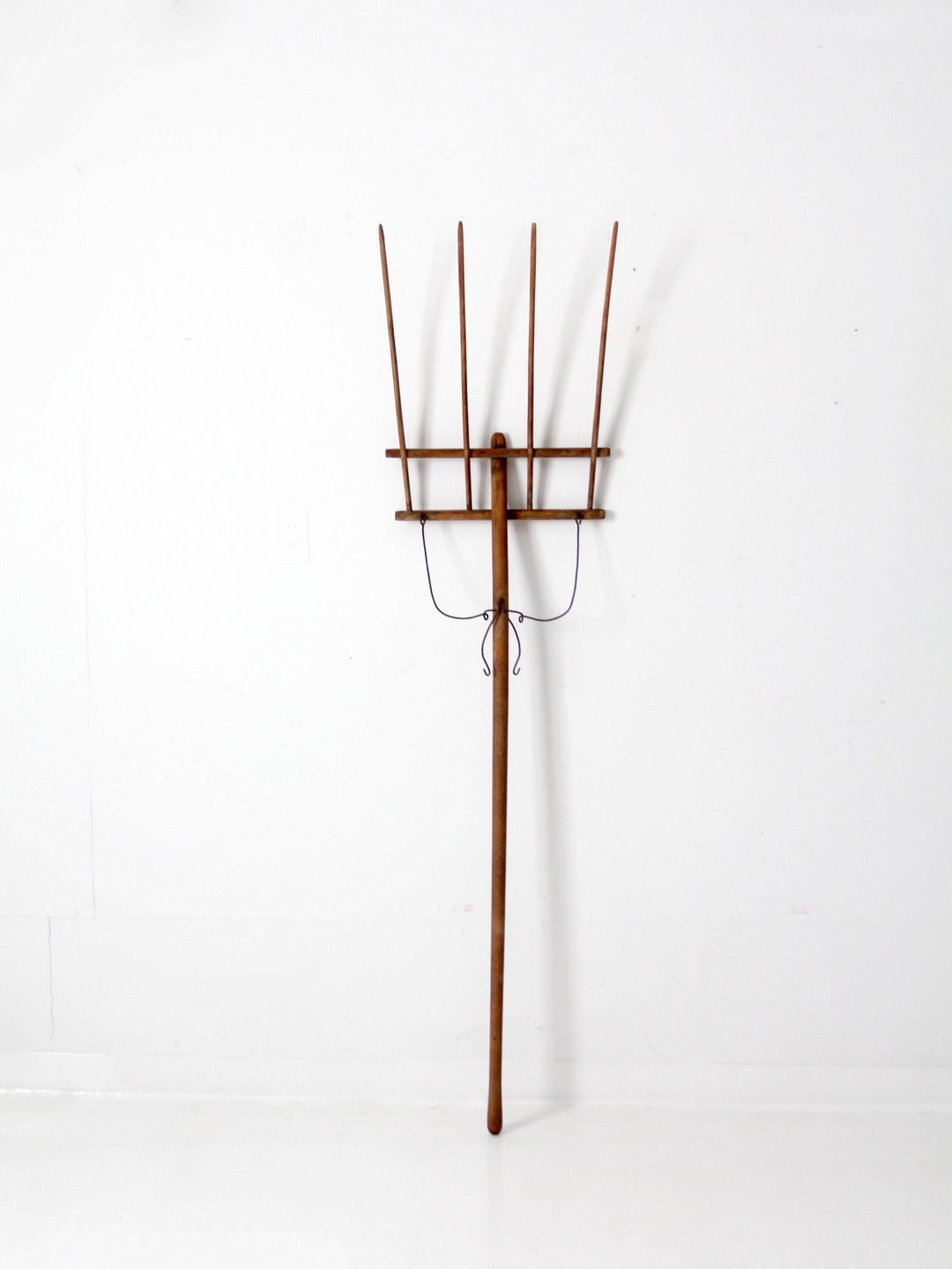 Antique Primitive Hay Fork - Rustic Wooden Pitch Fork - Etsy