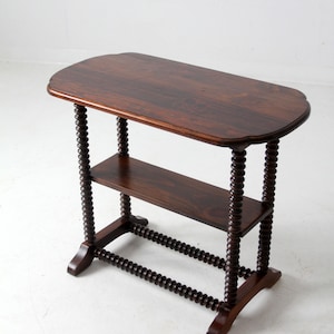 Antique Spool Leg Side Table - Etsy