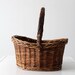 Vintage Wicker Handle Basket - Etsy
