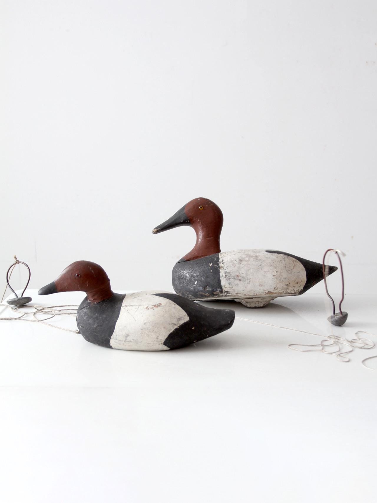 Pair of Vintage Wooden Canvasback Duck Decoys - Etsy