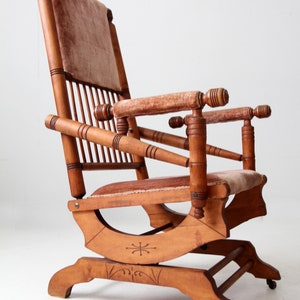 Victorian Platform Rocking Chair Pair - Etsy