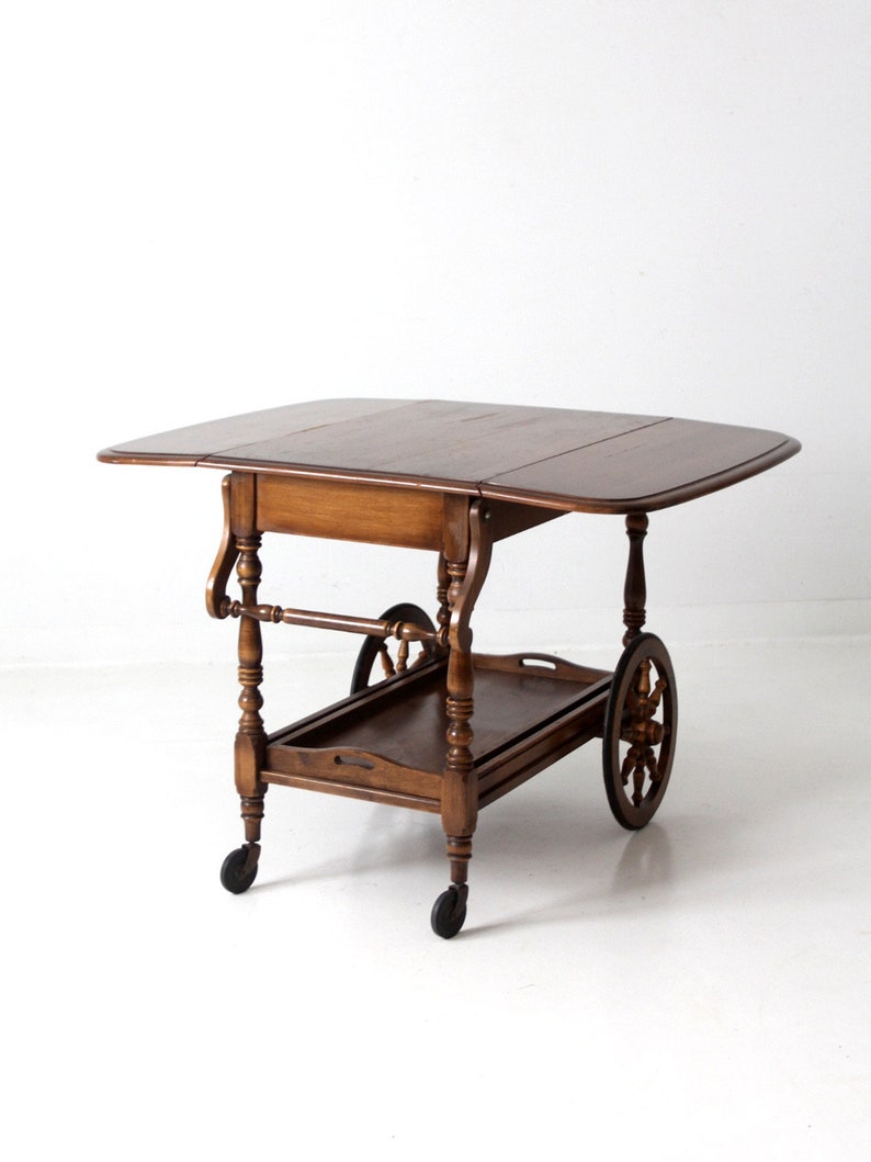 Mid-century Kling Colonial Drop Leaf Bar Cart - Etsy