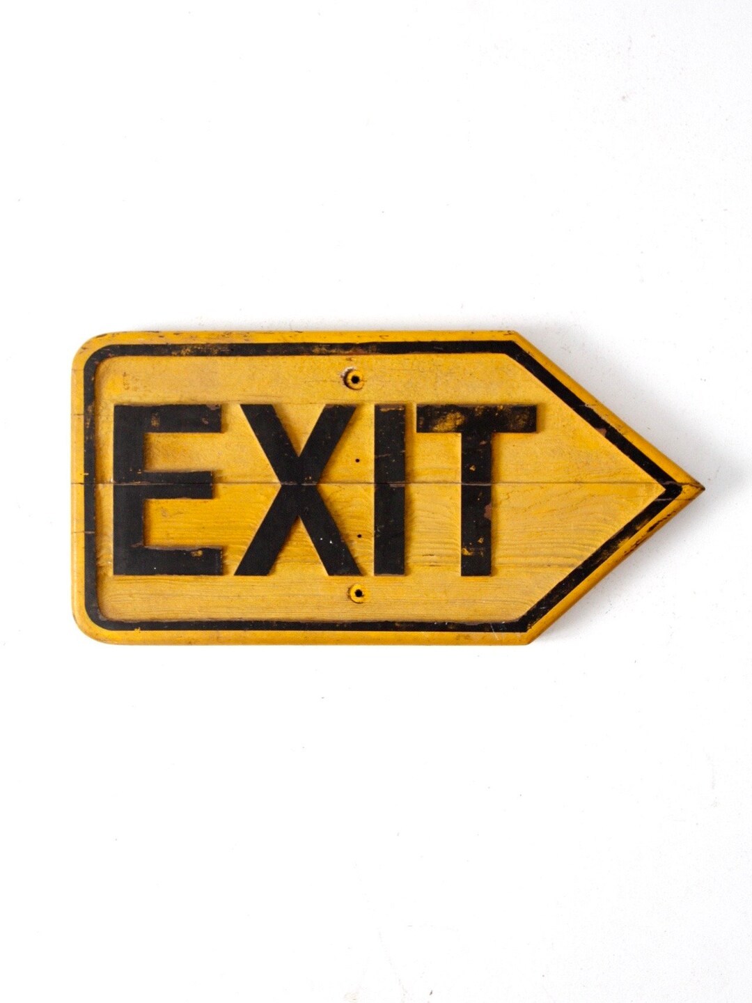 Vintage Rustic Wood Exit Sign - Etsy