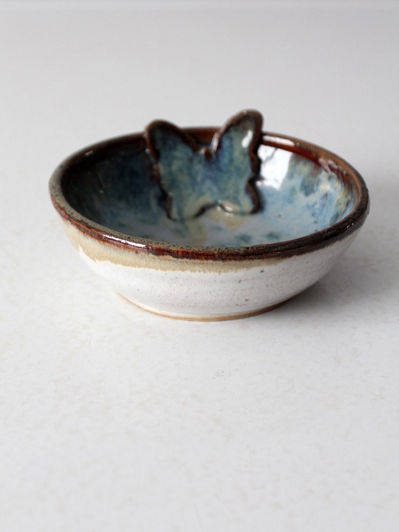 Vintage Studio Pottery Butterfly Bowl - Etsy