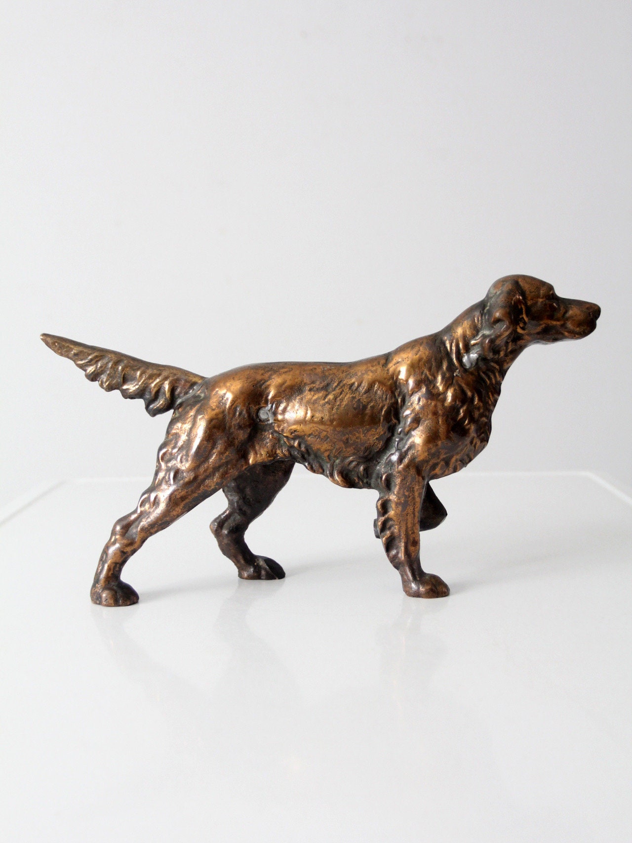 Vintage Cast Bronze Springer Spaniel Retriever Dog - Etsy