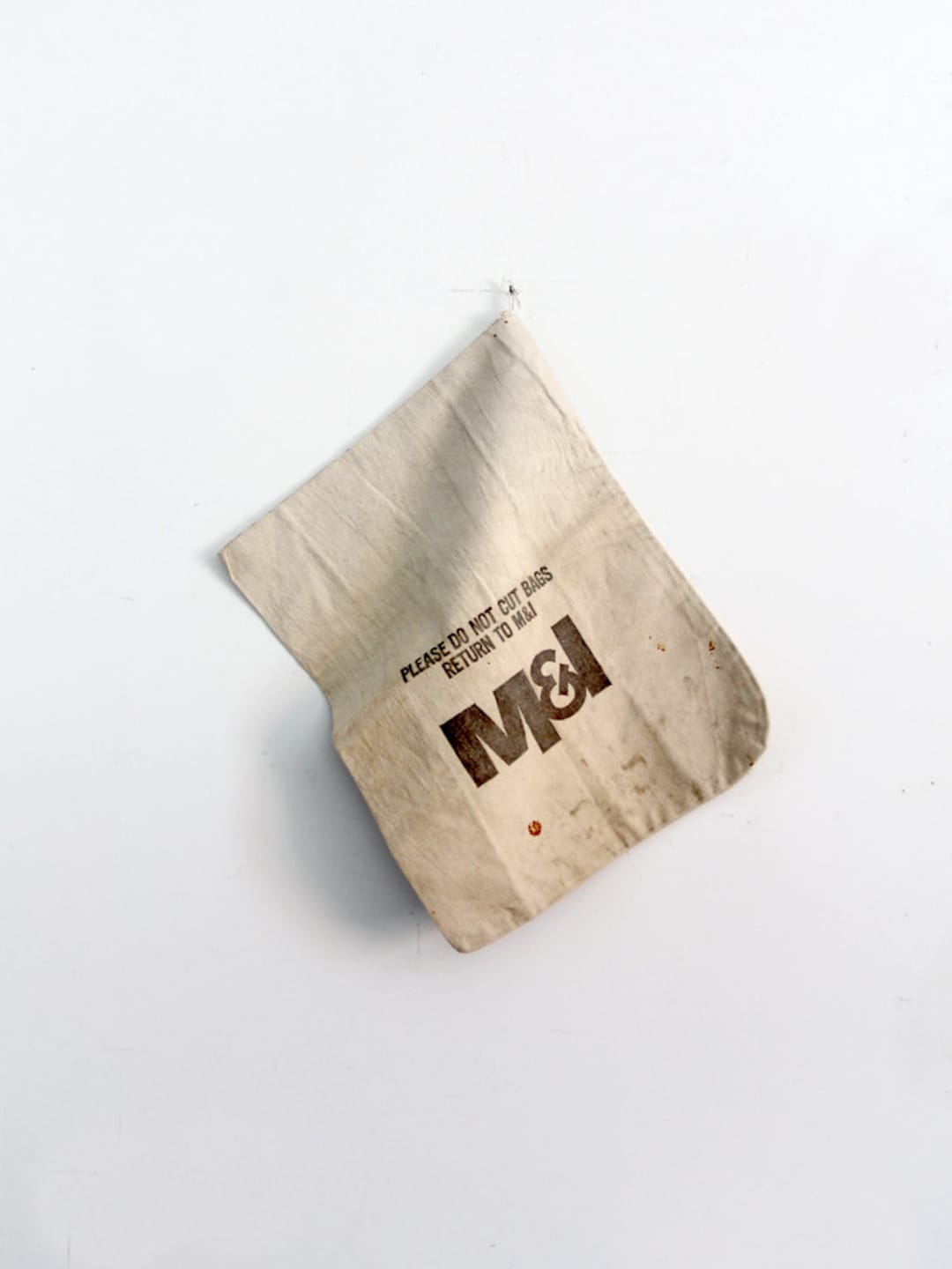 Vintage Bank Bag, Canvas Money Bag, Typography Textile - Etsy
