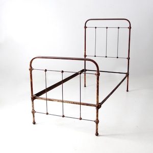 Antique Iron Twin Bed - Etsy