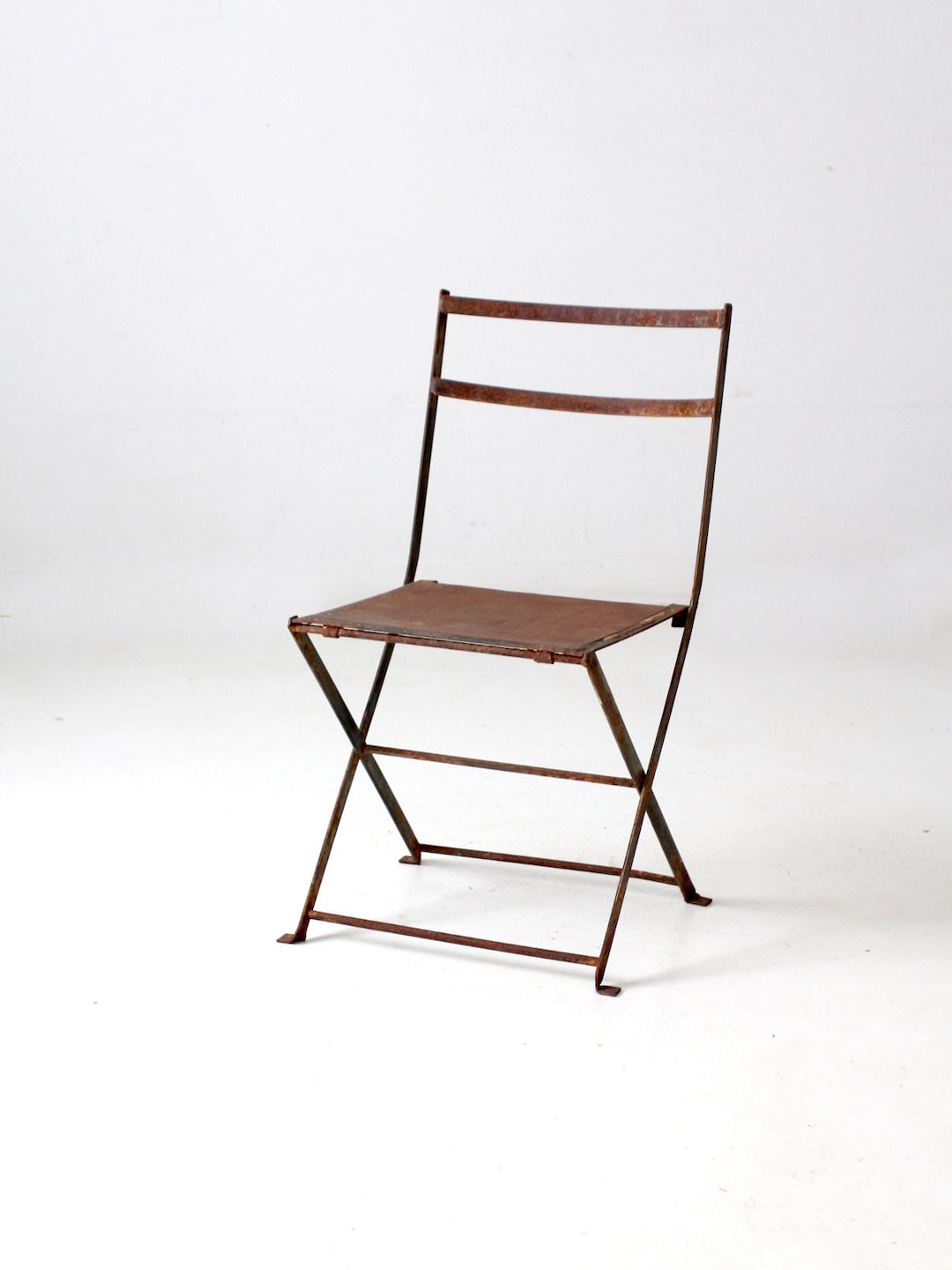 Antique Folding Iron Bistro Chair - Etsy