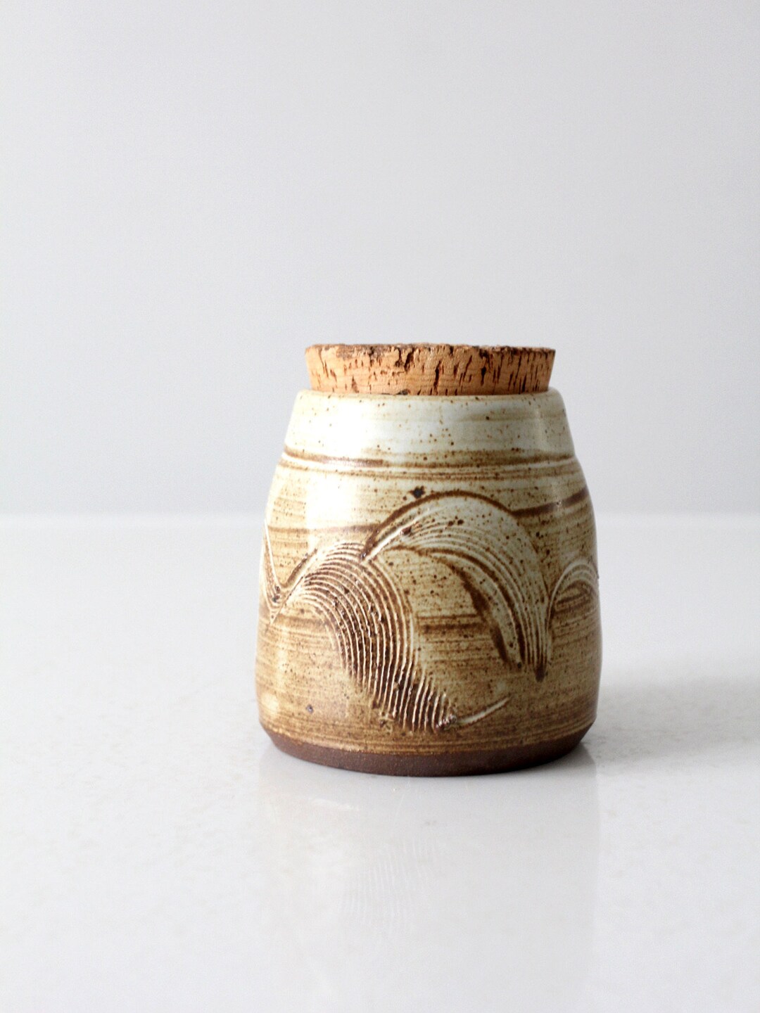 Vintage Studio Pottery Jar With Cork Lid - Etsy