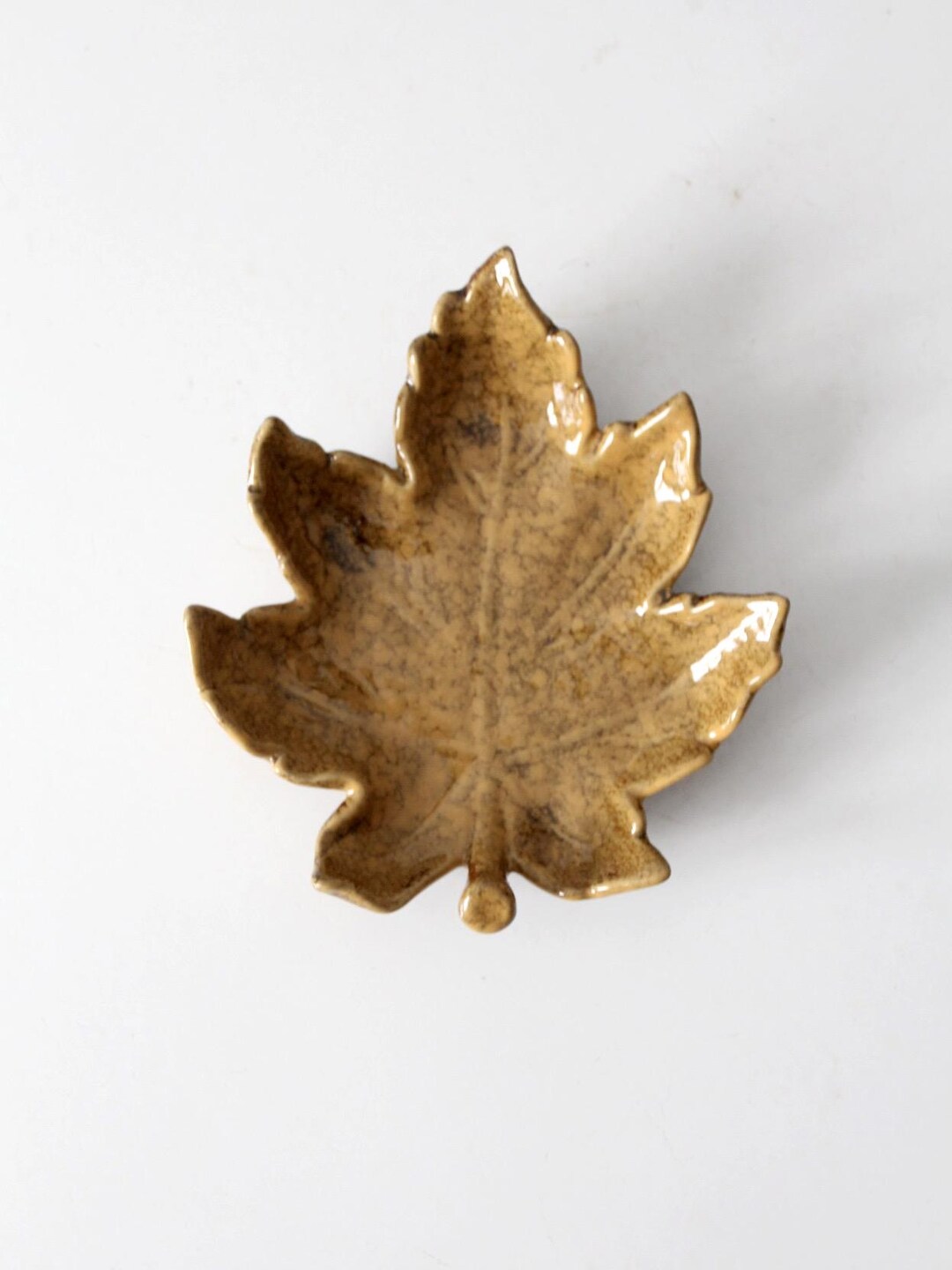 Vintage Studio Pottery Leaf Plate - Etsy