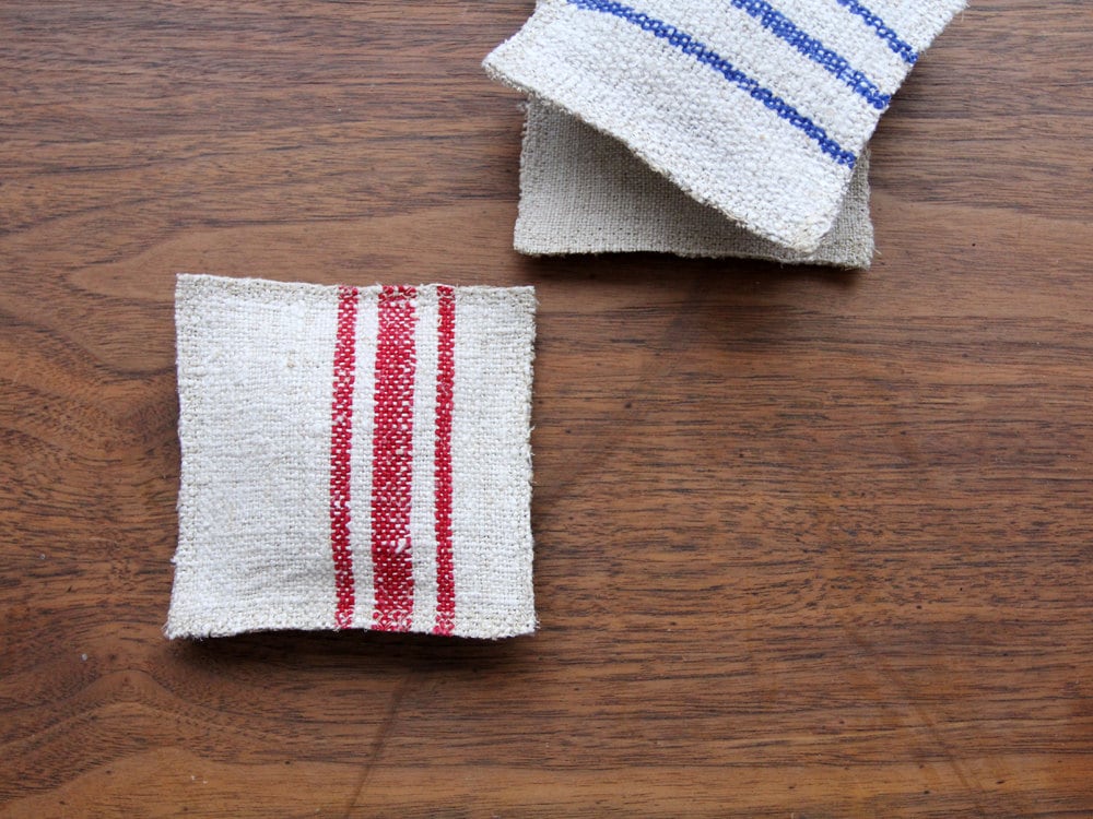 Lavender Sachet with antique homespun linen grain sack | Etsy