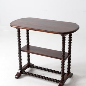 Antique Spool Leg Side Table - Etsy