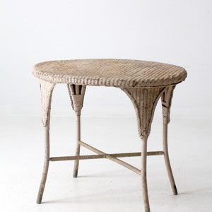 Antique Wicker Table - Etsy