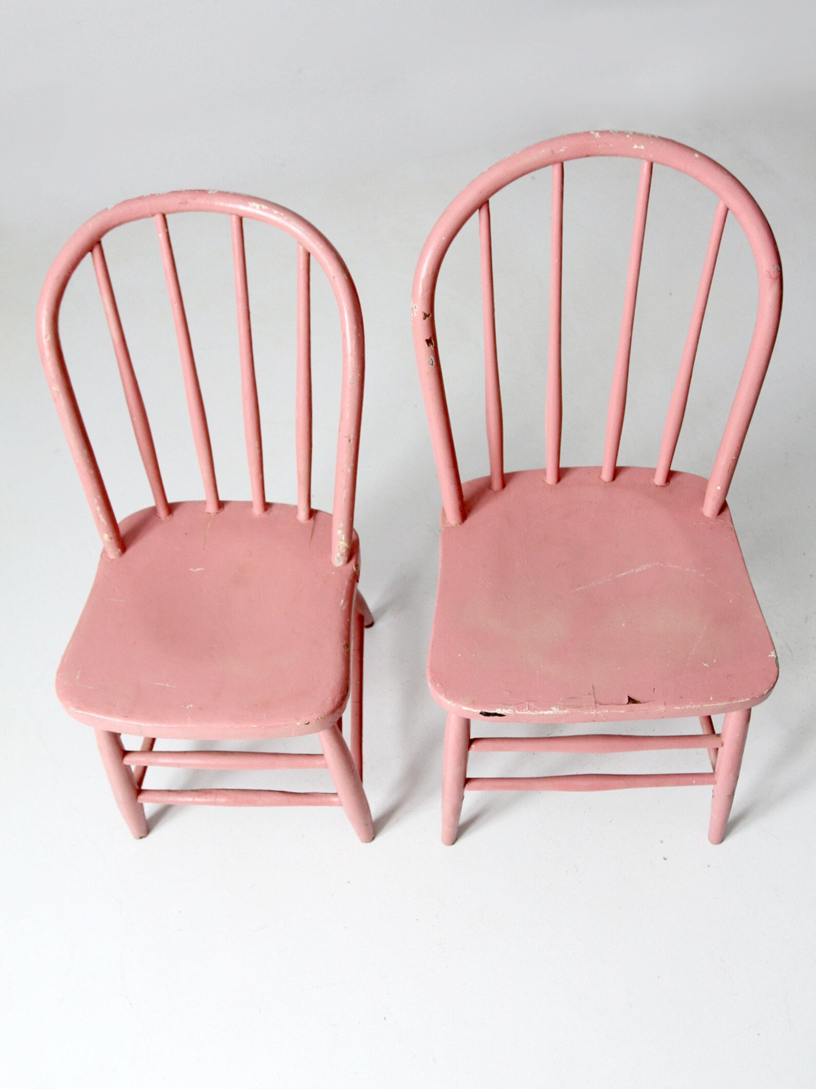 Antique Pink Spindle Back Chairs Pair - Etsy