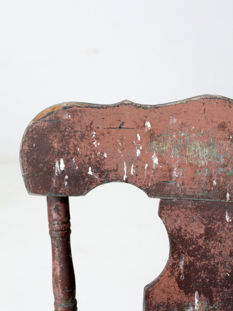 Antique Rustic Fiddleback Chair - Etsy